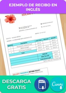 Recibo en inglés » Milformatos US