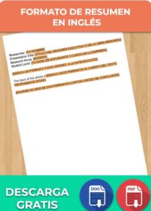 Resumen en Inglés | Formatos, Ejemplos | Cómo hacer 2023