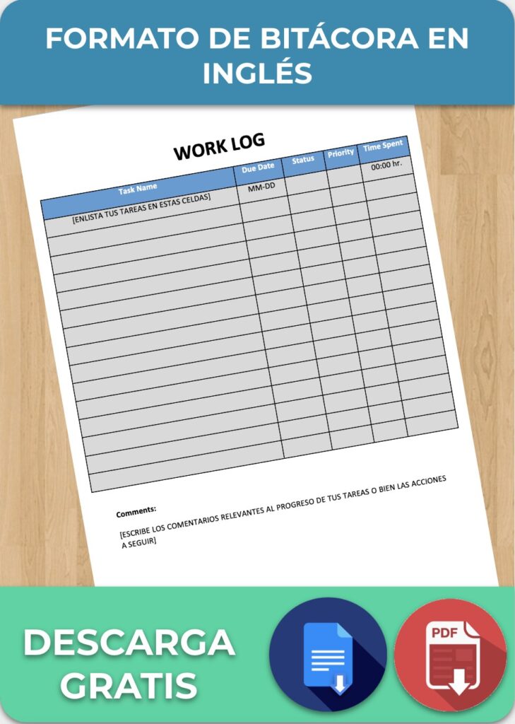 Bitácora en Inglés | Formatos, Ejemplos | Cómo hacer 2023
