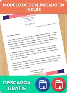 Comunicado en inglés » Milformatos US