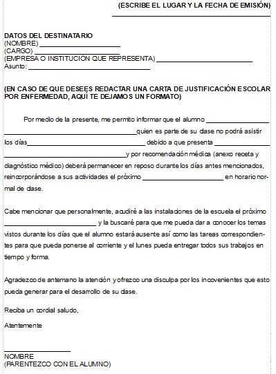 Carta De Justificaci n Ejemplos Y Formatos Word PDF