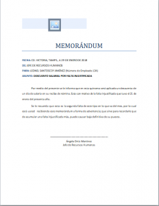 El Memorándum | Ejemplos, Modelo, Formato » Excel, Word, PDF » Gratis