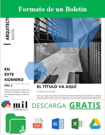 BOLETÍN » Ejemplos y Formatos Excel, Word, PDF【2026