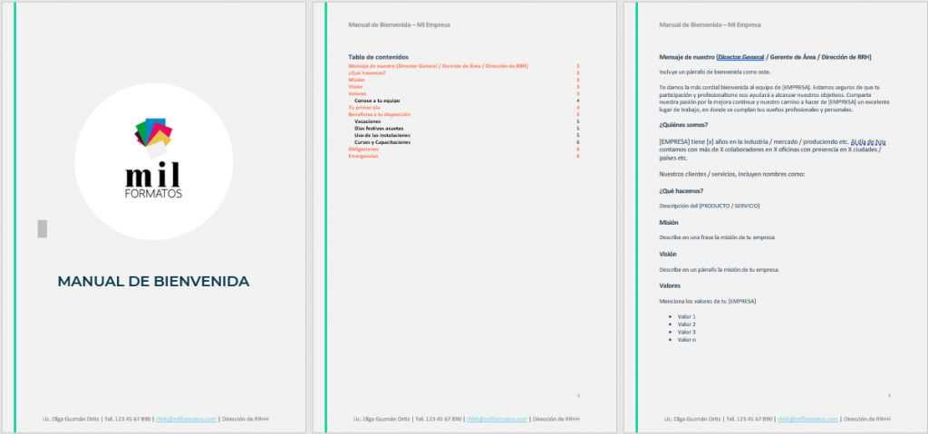 Manual de Bienvenida » Ejemplos y Plantillas【 2022