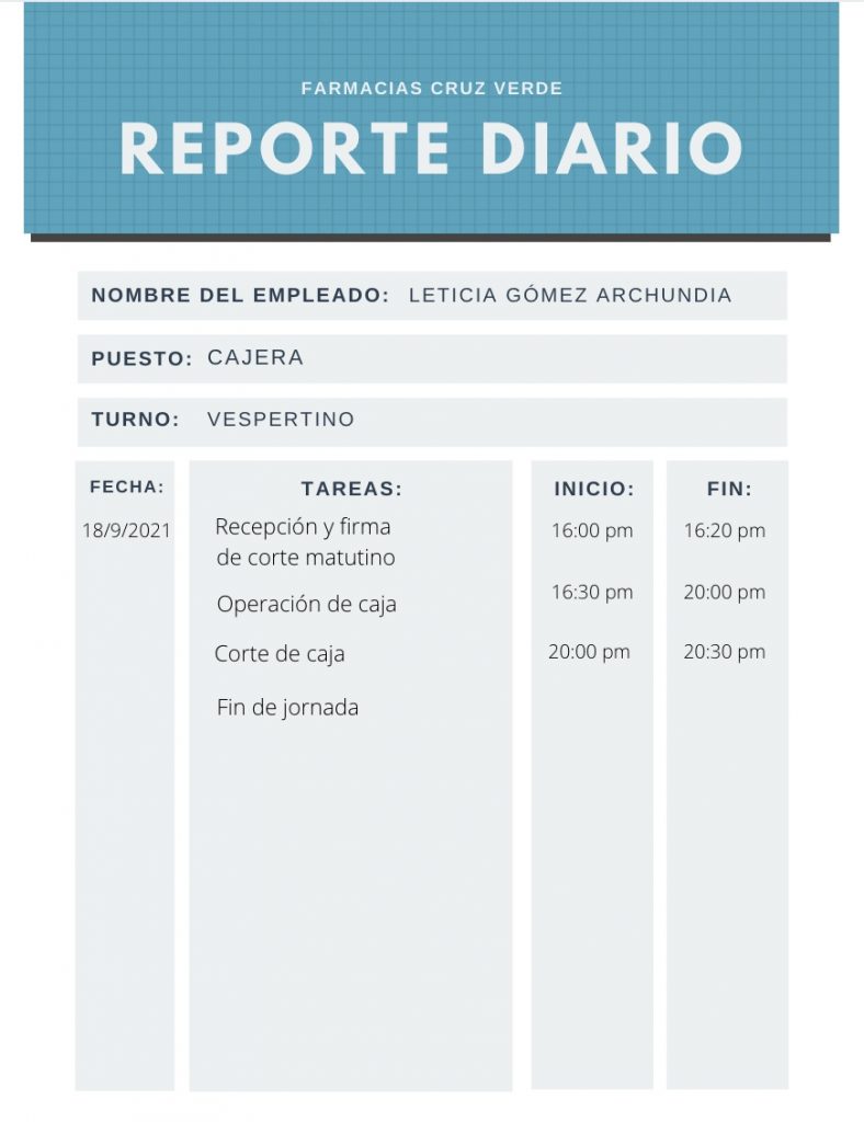Reporte Escrito > Ejemplos y Formatos » Descarga Gratis