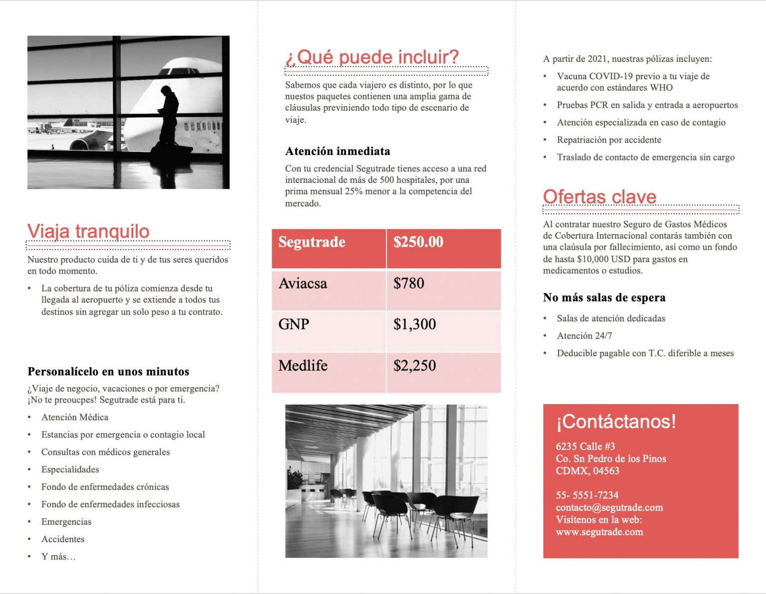 Folleto Informativo Ejemplos, Formatos Word, Excel