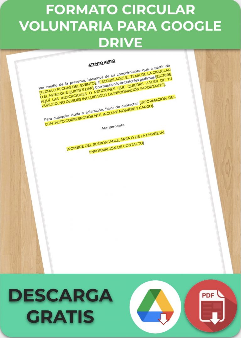Circular Voluntaria » Ejemplos y Formatos Excel, Word, PDF【2026