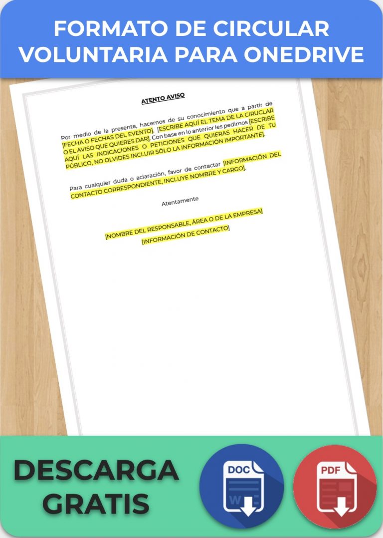 Circular Voluntaria » Ejemplos y Formatos Excel, Word, PDF【2026