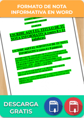 Nota informativa » 【 Ejemplos, Plantillas 】Word, Excel, Canva