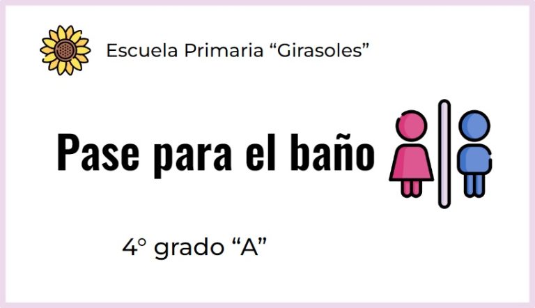 Gafete para ir al baño Ejemplos, Plantillas Word, Excel, Canva